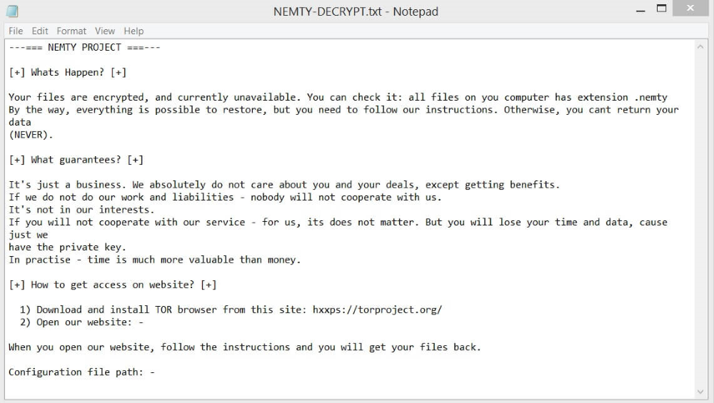 How to remove NEMTY Ransomware and decrypt .nemty files - BugsFighter