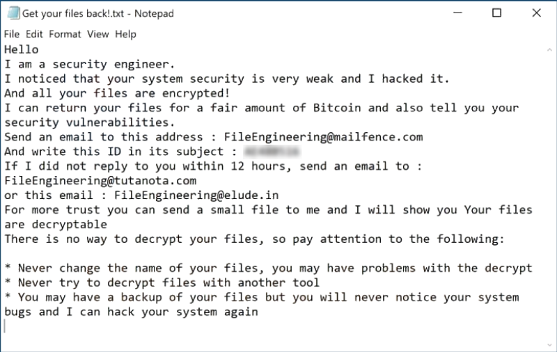 How To Remove Fileengineering Ransomware And Decrypt Encrypted Files