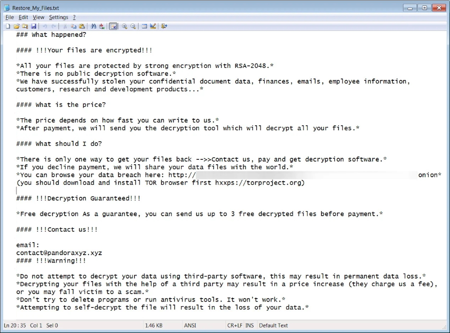 How to remove Pandora Ransomware and decrypt .pandora files - BugsFighter
