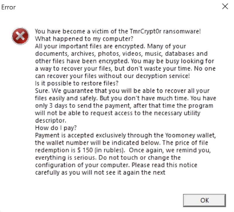 How to remove TmrCrypt0r Ransomware and decrypt .TmrCrypt0r files - BugsFighter