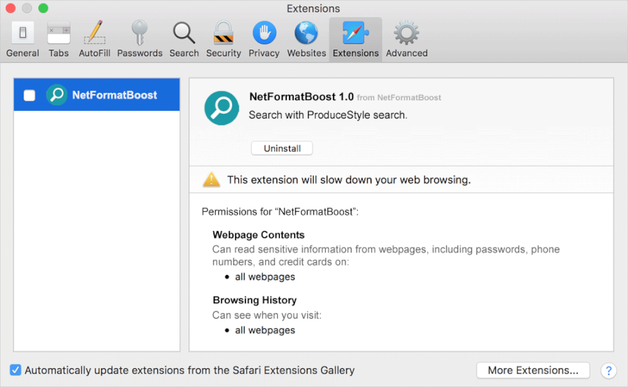 How to remove NetFormatBoost (Mac) - BugsFighter