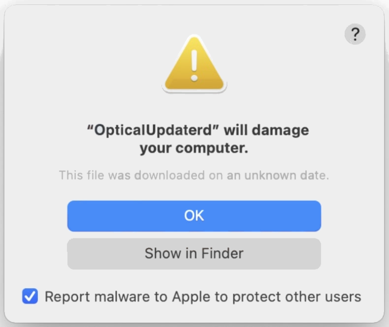 How to remove OpticalUpdater (Mac) - BugsFighter