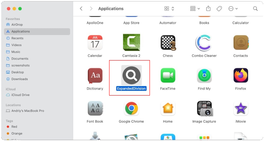 How to remove ExpandedDivision (Mac) - BugsFighter