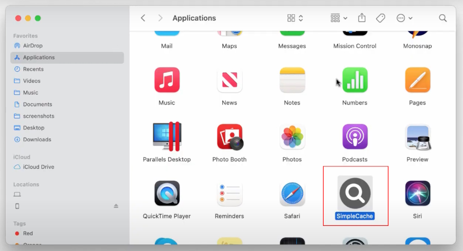 How to remove SimpleCache (Mac) - BugsFighter