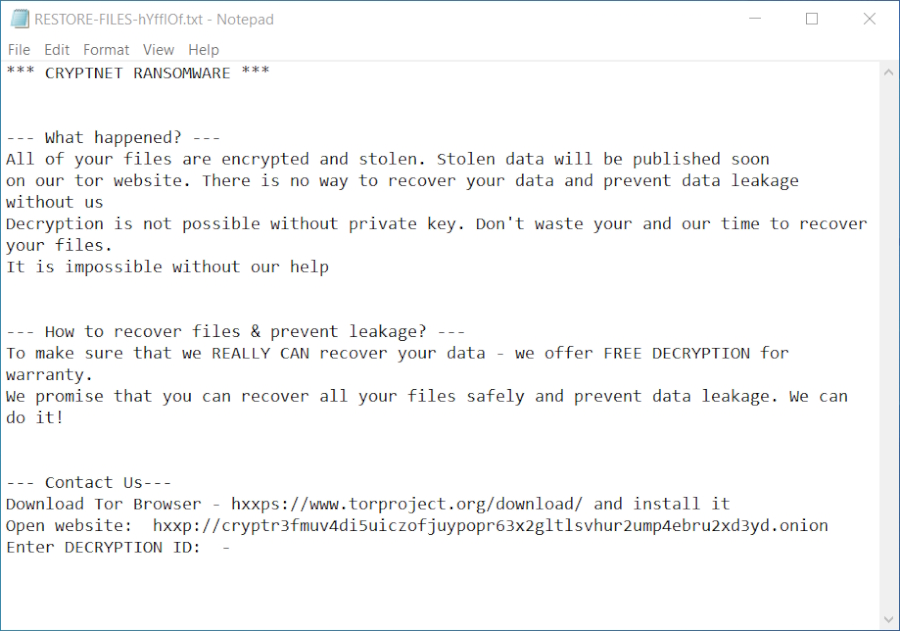 How to remove CryptNet Ransomware and decrypt encrypted files - BugsFighter How to remove CryptNet Ransomware and decrypt encrypted files - BugsFighter