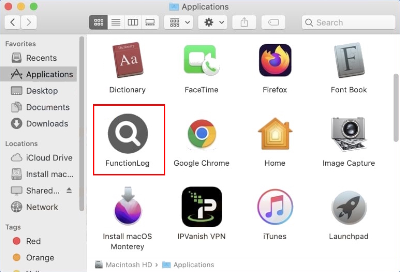 How to remove FunctionLog (Mac) - BugsFighter