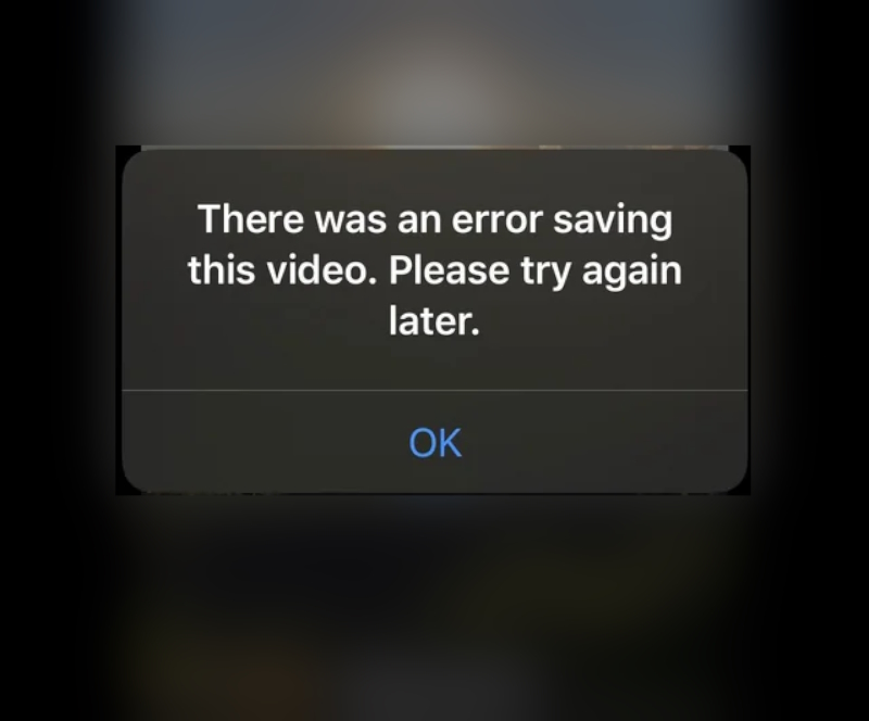 How to fix "There was an error saving this video" issue on iPhone - BugsFighter