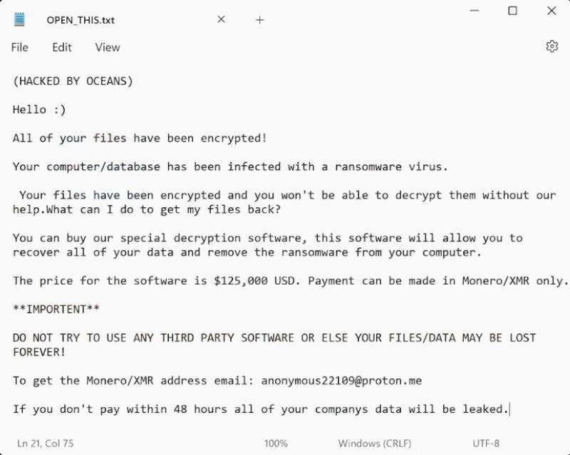How To Remove Oceans Ransomware And Decrypt Encrypted Files Bugsfighter
