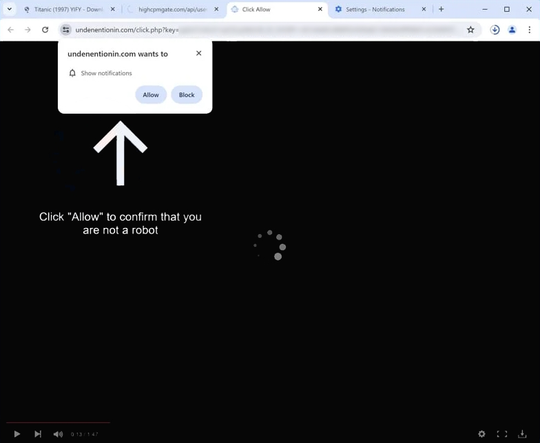How to remove Undenentionin.com - BugsFighter
