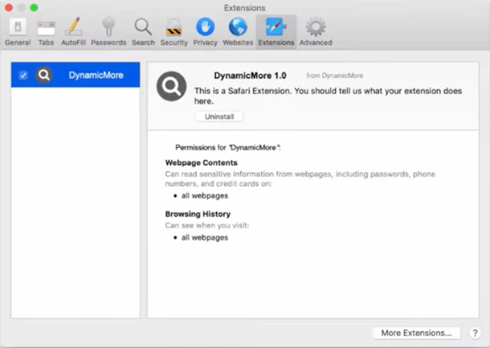 How to remove DynamicMore (Mac) - BugsFighter